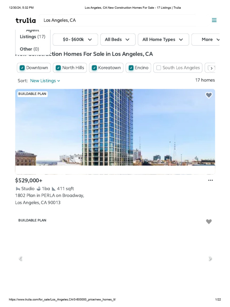 Los Angeles, CA New Construction Homes For Sale - 17 Listings _ Trulia ...