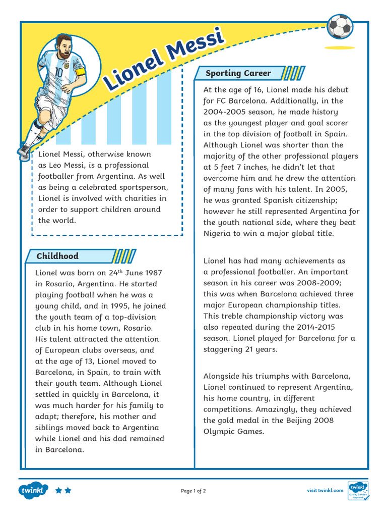 **Lionel Messi | PDF | Lionel Messi | Fc Barcelona
