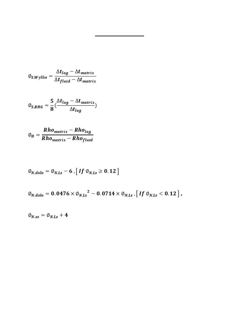 Essential Porosity Formulas Guide | PDF