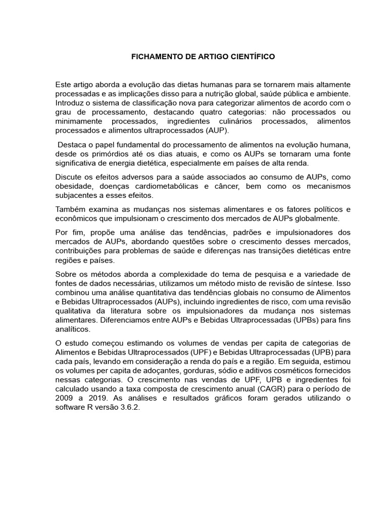 Fichamento de Artigo Científico | PDF