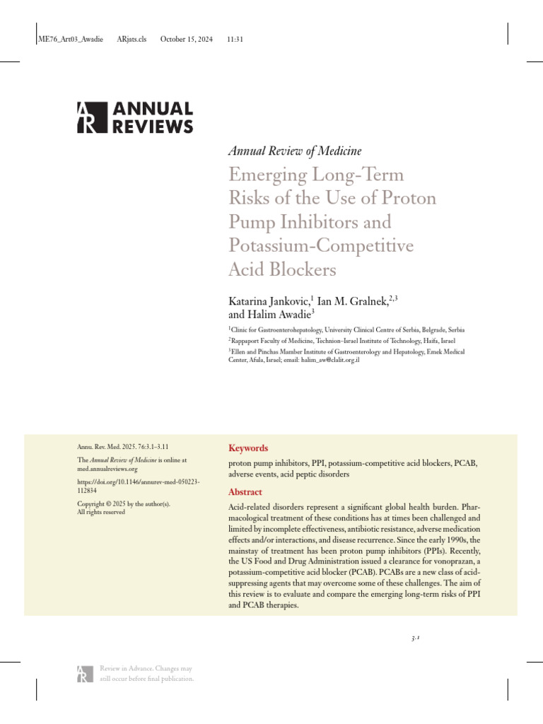 Jankovic - Emerging Long-Term Risks of The Use of Proton Pump ...