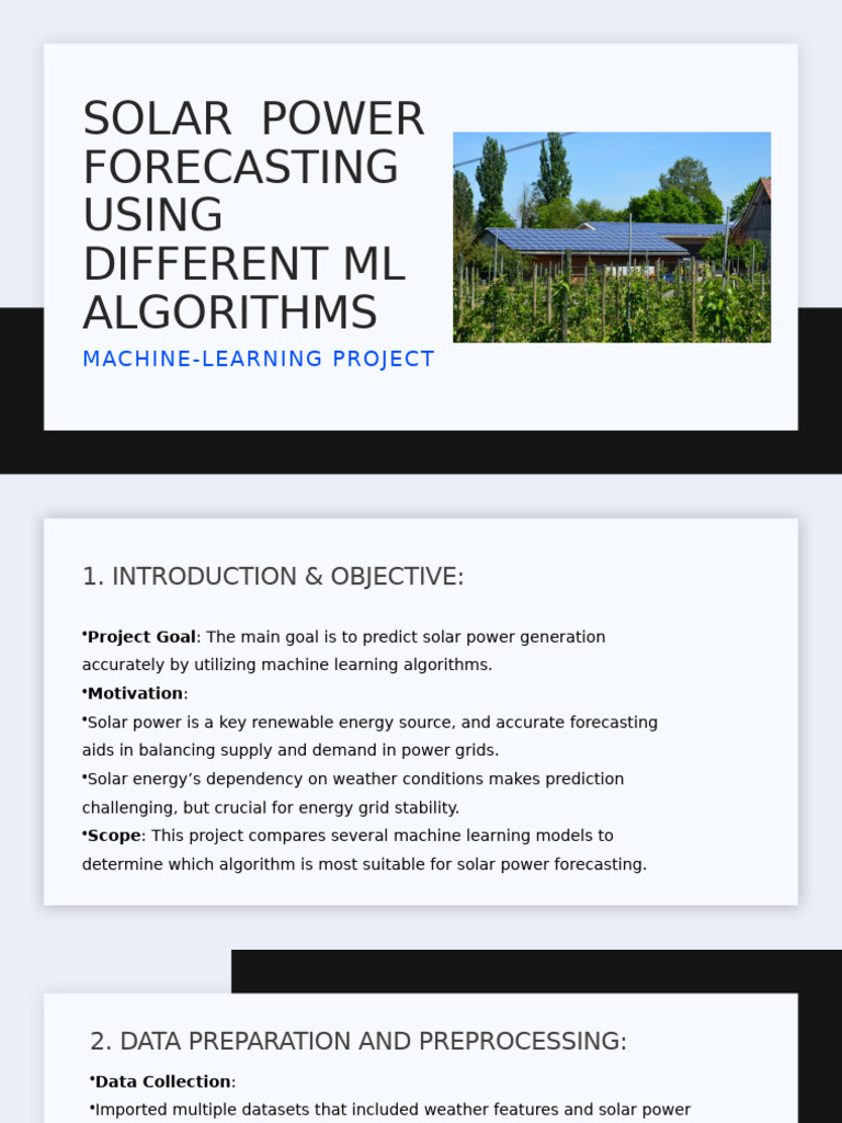 Solar Power Forecasting Using Different Ml Algorithms Pdf Regression Analysis Machine Learning