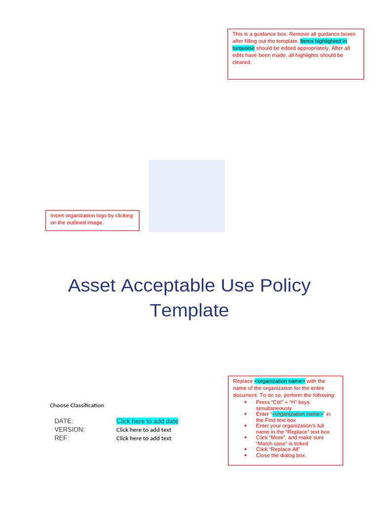 Asset Acceptable Use Policy Template | PDF | Security | Computer Security