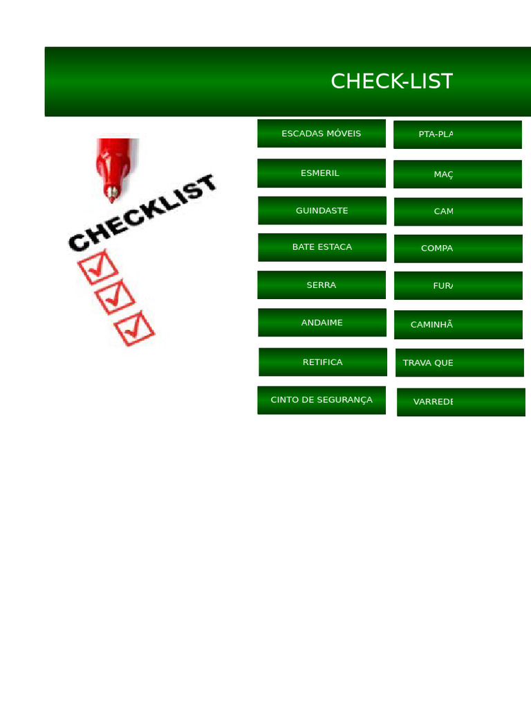 Check - List - Máq e Equip | PDF | Motores | Capacete