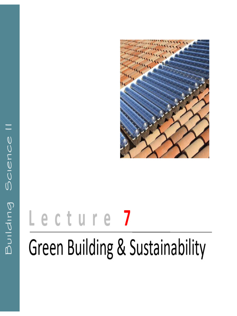 Lecture 7 - Green Building & Sustainability | PDF | Photovoltaics ...