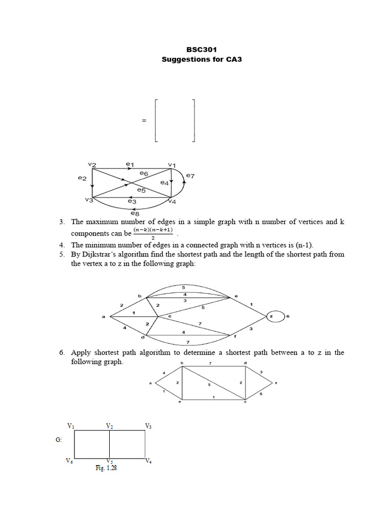 Suggestions For CA3 - BSC301 | PDF