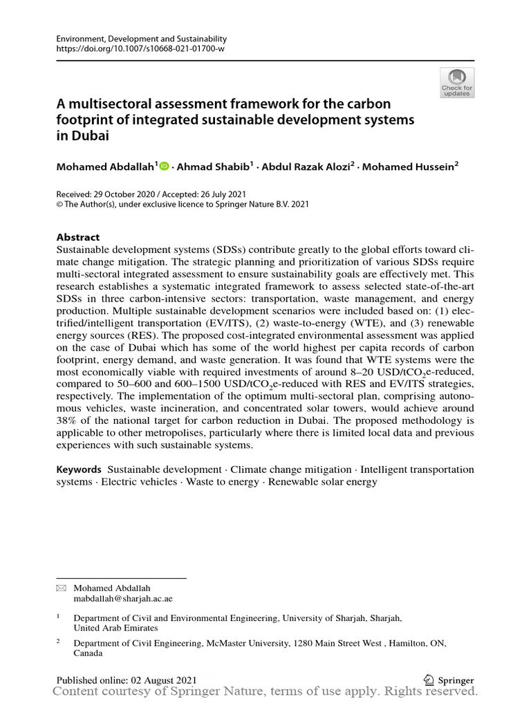 2-A Multisectoral Assessment Framework For The Carbon Footprint of ...