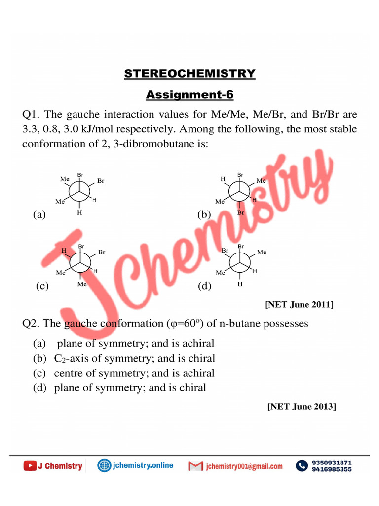 Stereochemistry_Assignment_6 | PDF