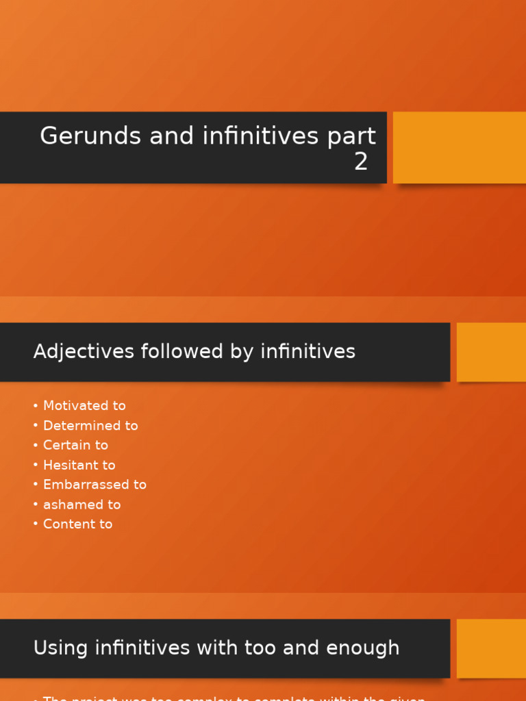 Gerunds and Infinitives Part 2 | PDF
