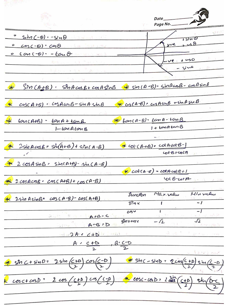 Trigonometry Handwritten | PDF