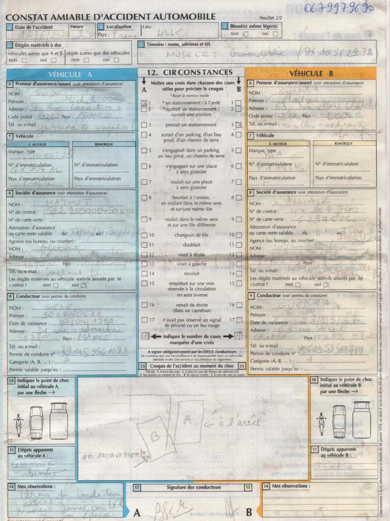 Constat à l’amiable | PDF