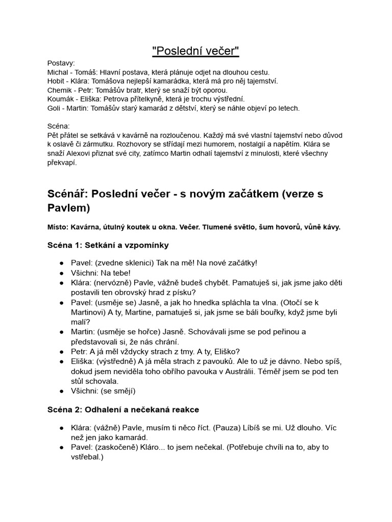 Poslední Večer | PDF