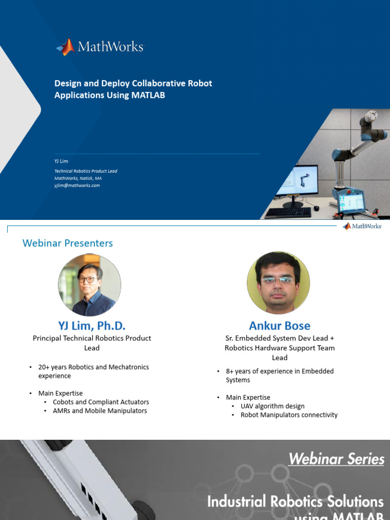 cobots using MATLAB-Presentation | PDF | Artificial Intelligence | Intelligence (AI) & Semantics