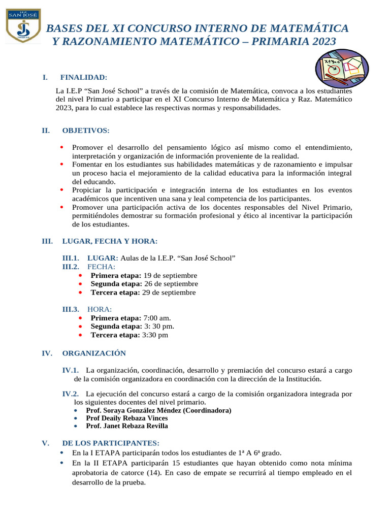 Bases de Concurso de Matematica | PDF