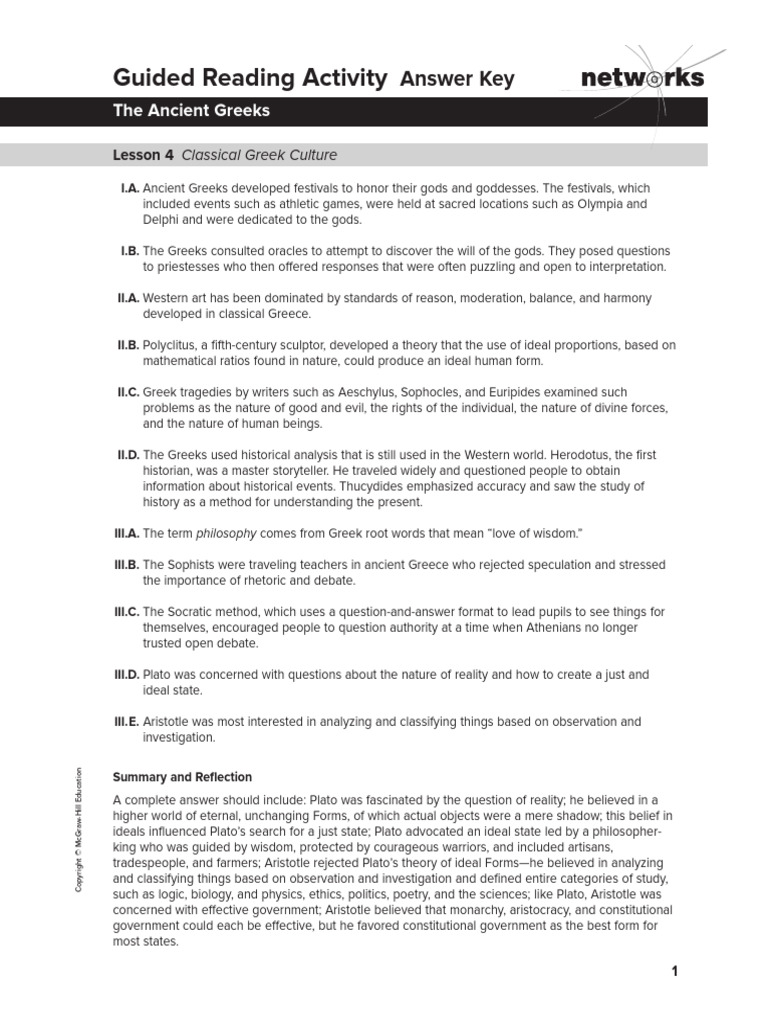 Lesson 4 Classical Greek Culture | PDF | Plato | Aristotle