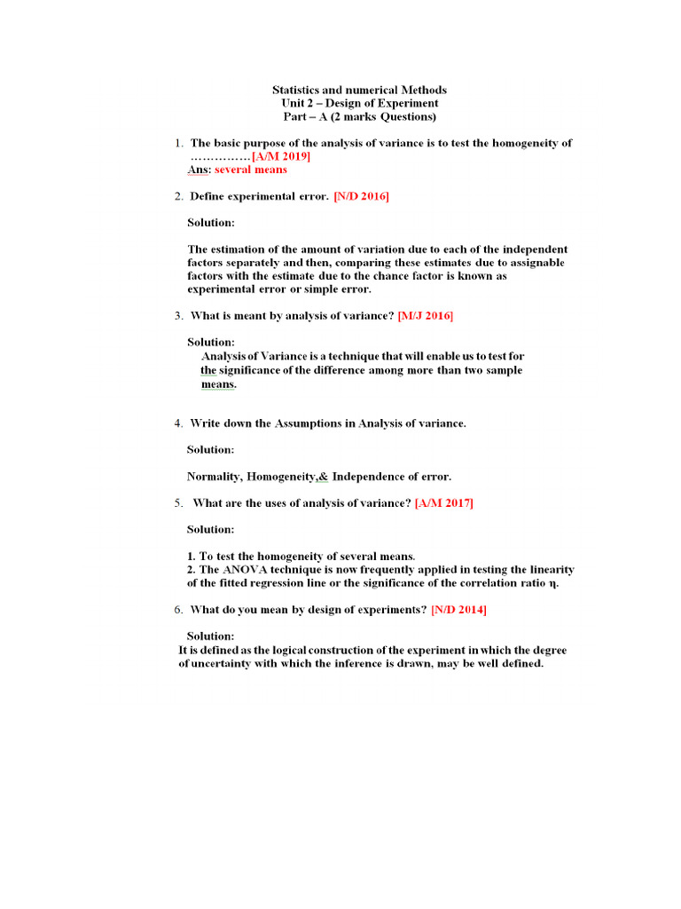 Stat & N.M Unit-2 | PDF