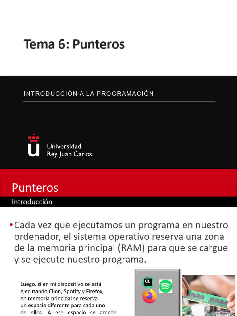 6 Punteros | PDF | Puntero (Programación de computadora) | Datos de computadora