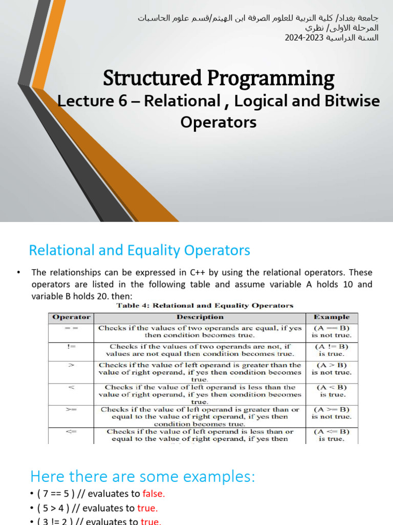 Lecture 6 | PDF | Computer Programming | Mathematical Logic