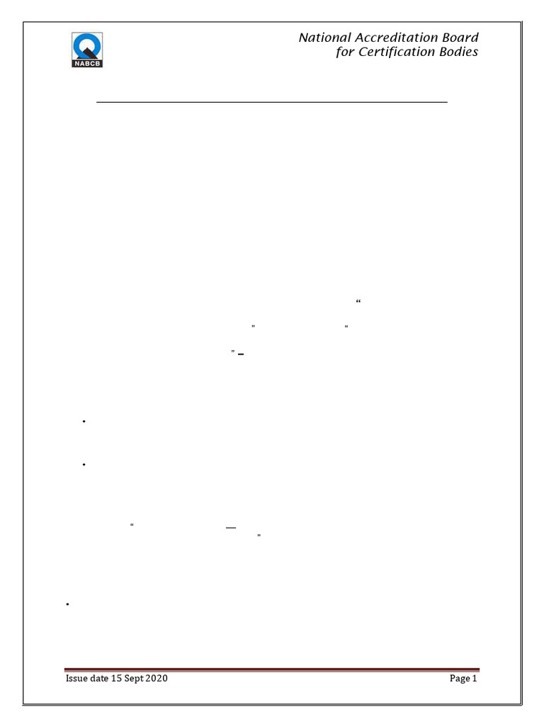 NABCB Policy for Transition for ISO 14064 | PDF | International Organization For Standardization ...