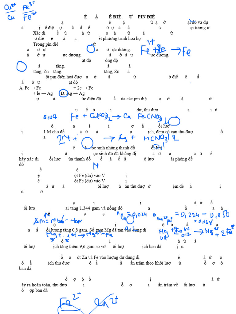 BT Pin Dien Hoa (TT) 1 | PDF