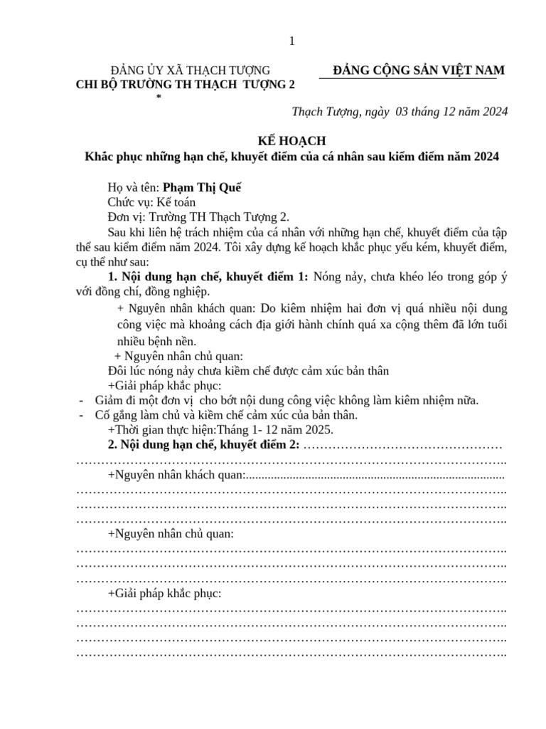 KH Khac Phuc Han Che Ca Nhan | PDF