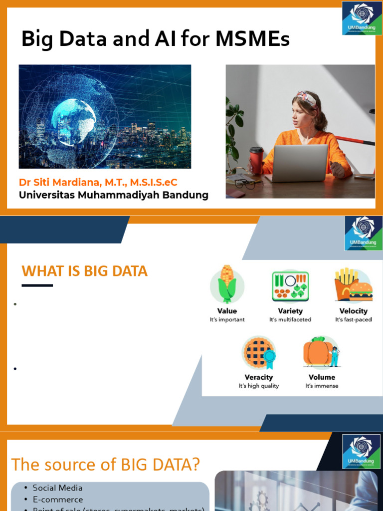 Siti Mardiana - Big Data and AI For MSMEs | PDF | Big Data | Artificial Intelligence