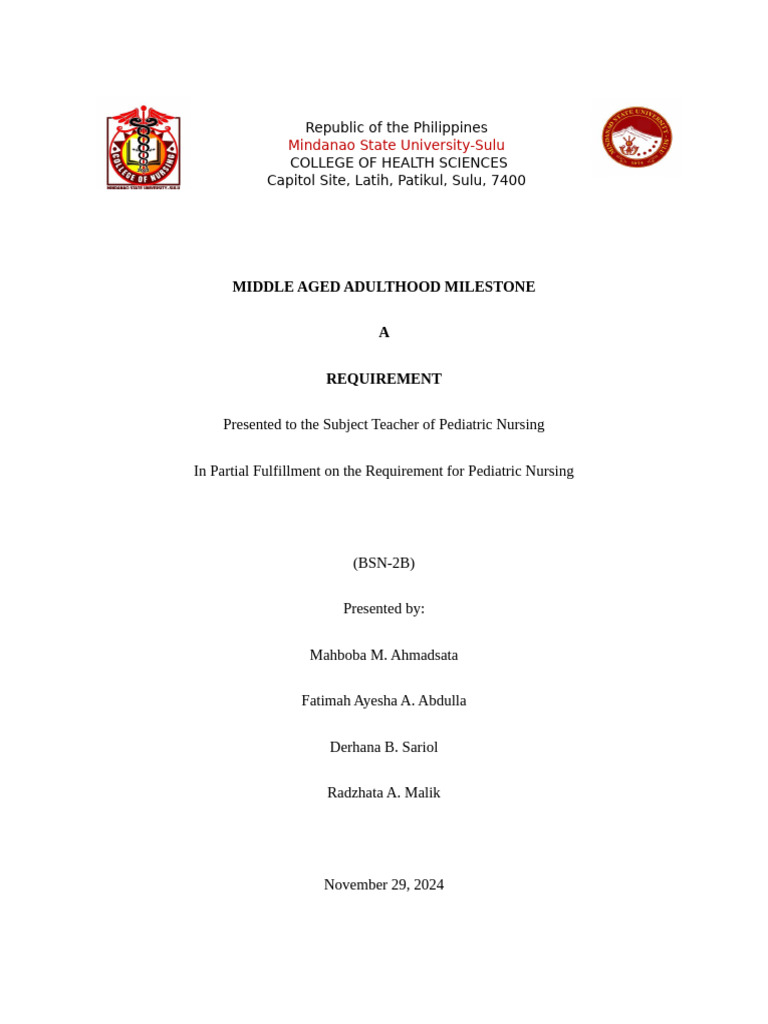 MIDDLE AGED ADULT MILESTONES | PDF | Libido | Fat