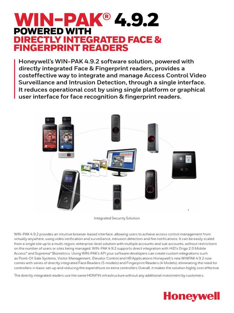 Face + Finger print Integrated Readers WINPAK Datasheet V2 | PDF ...