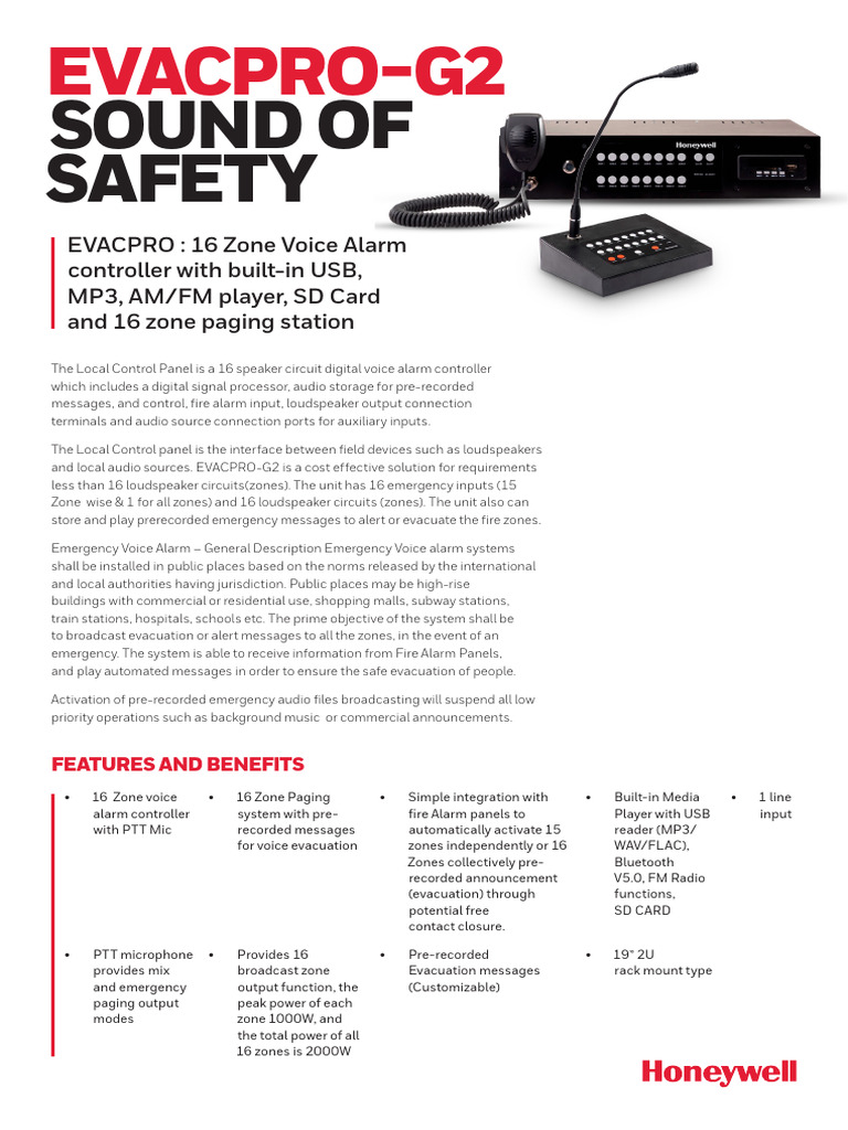1652985156HON Datasheet (EVACPRO-G2) V3 | PDF | Microphone | Frequency ...