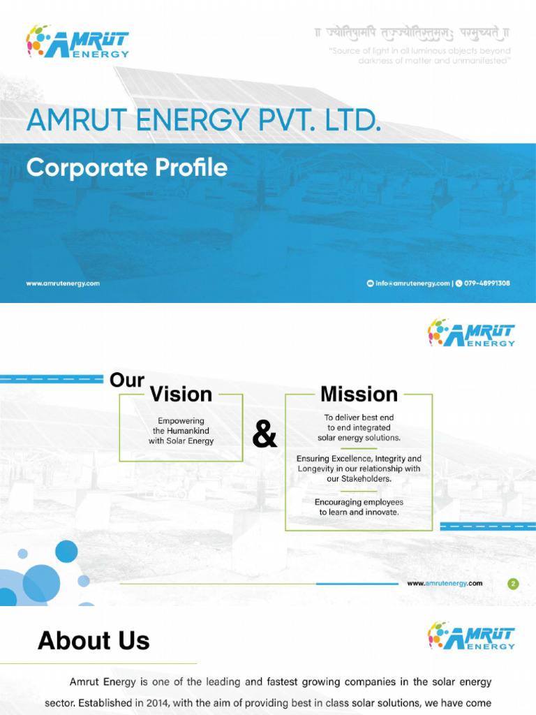 Amrut Energy - Company Profile | PDF