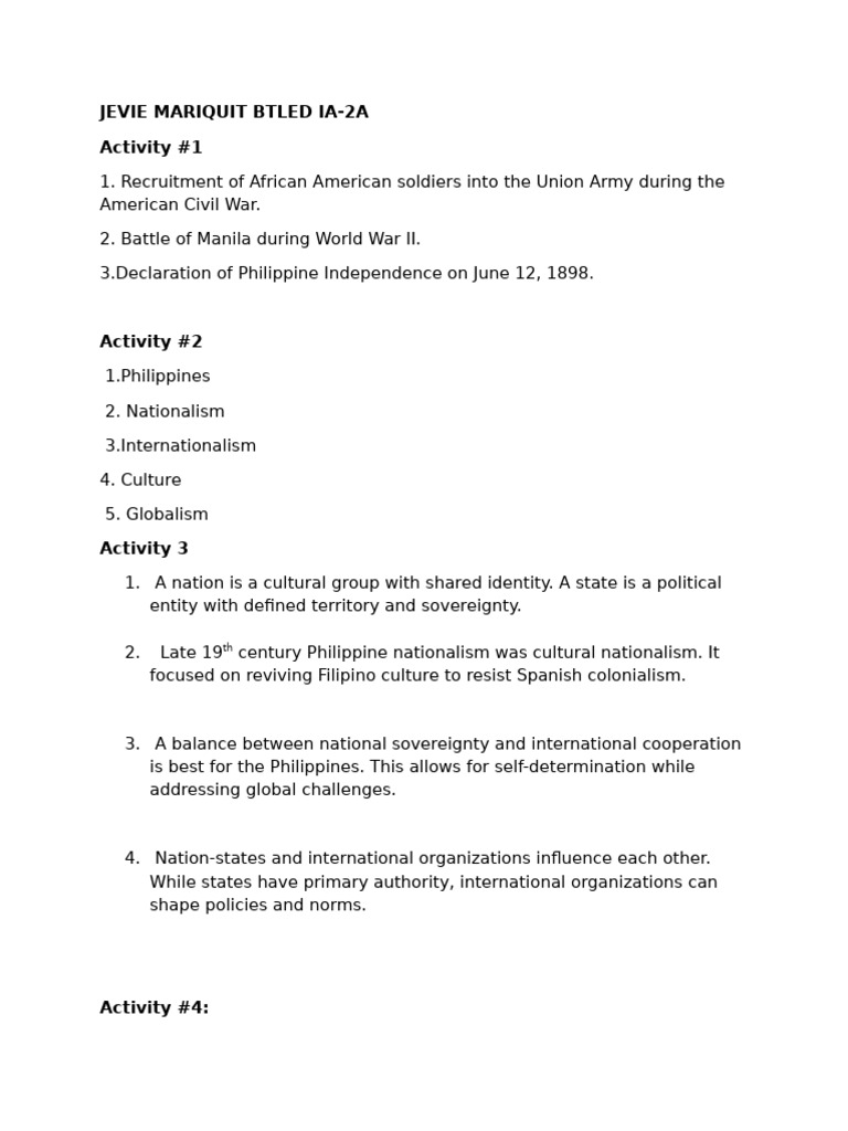Geccon Activity | PDF | Philippines | Nationalism