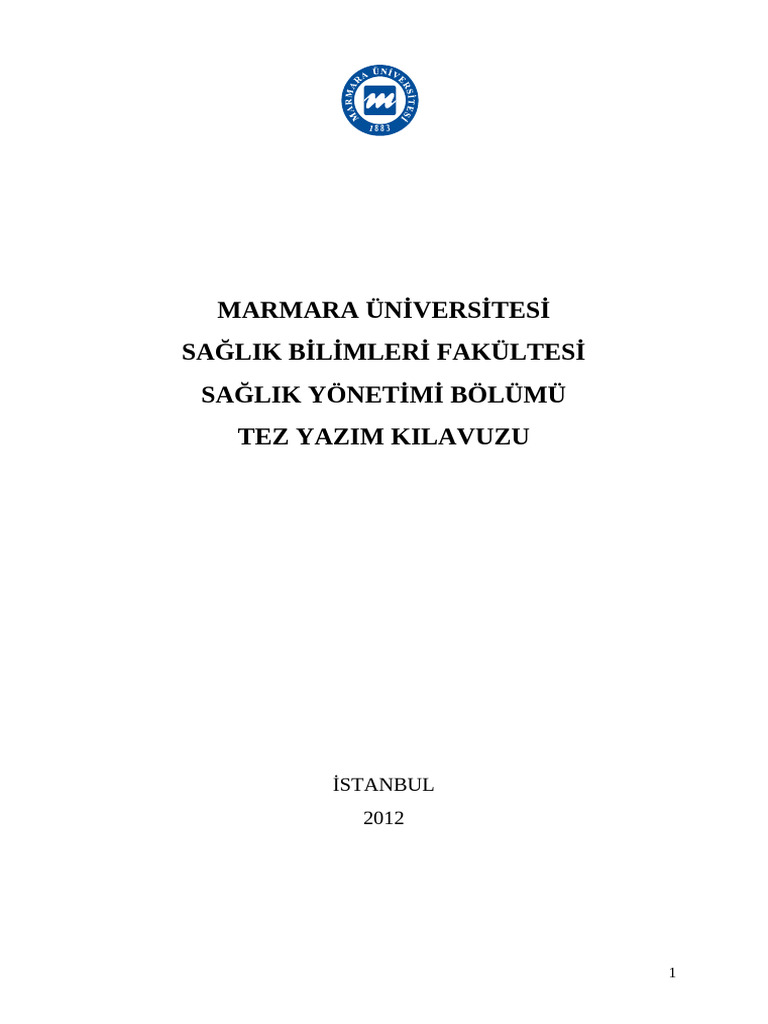 Tez Yaz M K Lavuzu | PDF