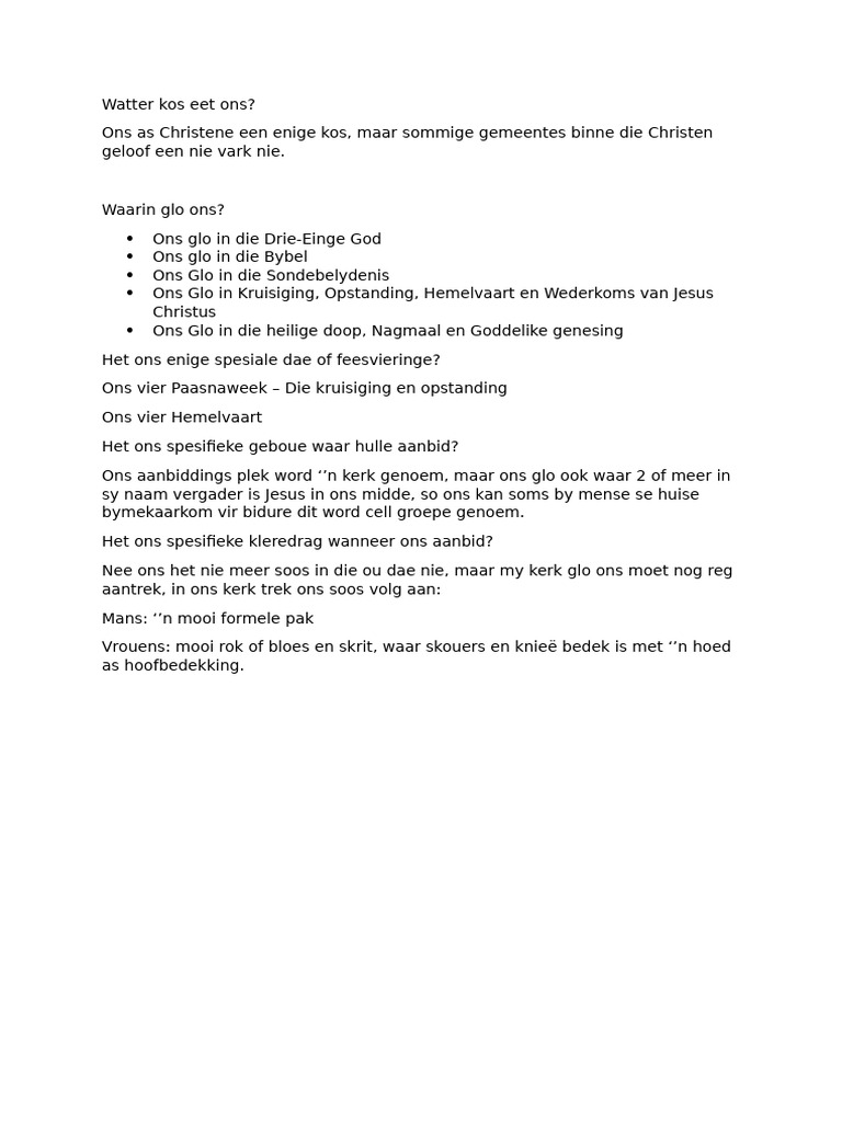 Christen Geloof Vra | PDF