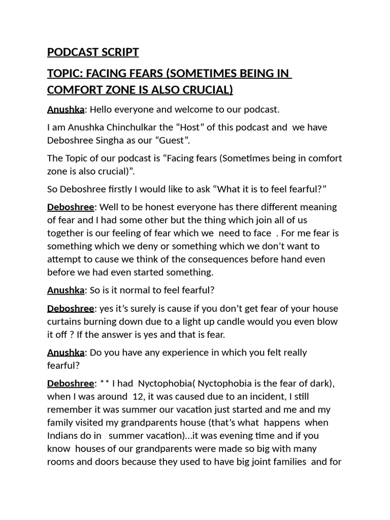 PODCAST SCRIPT | PDF