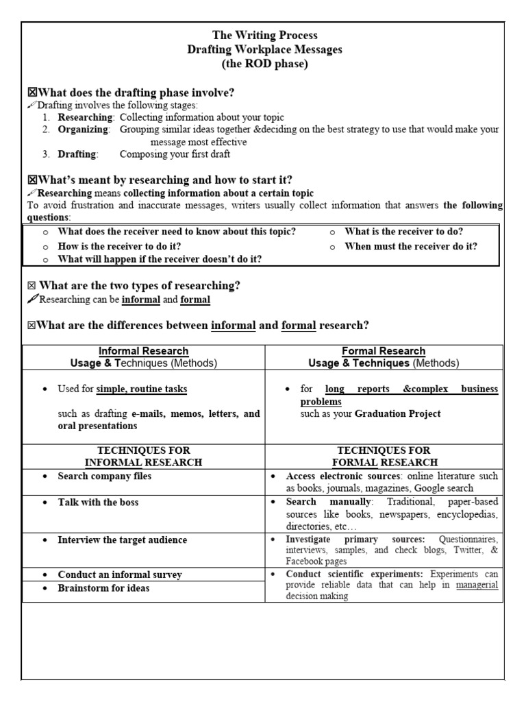 Drafting & Revising Handouts | PDF | Grammar | Syntax