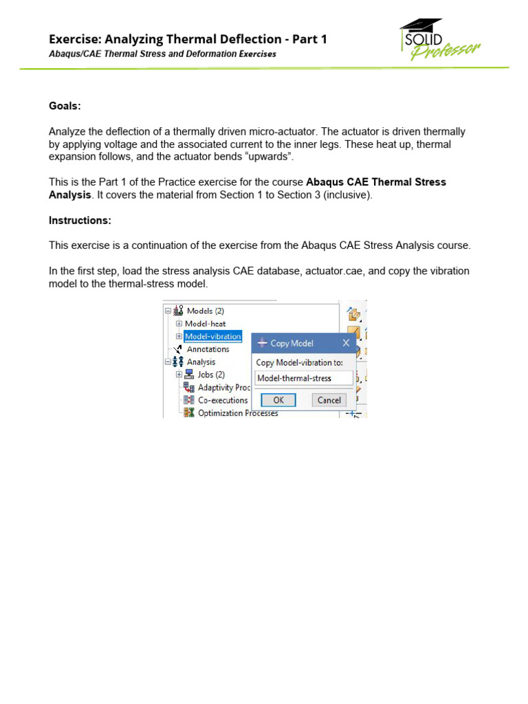 Exercise_Analyzing_Thermal_Deflection_Part_1 | PDF | Stress (Mechanics ...