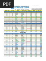 Weekly Flight Schedule for UNHAS DRC | PDF | Aviation
