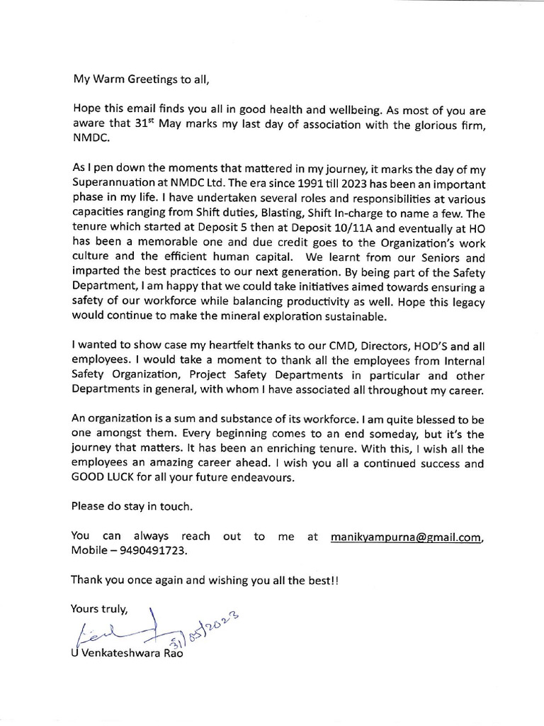 Thanks Giving Letter | PDF