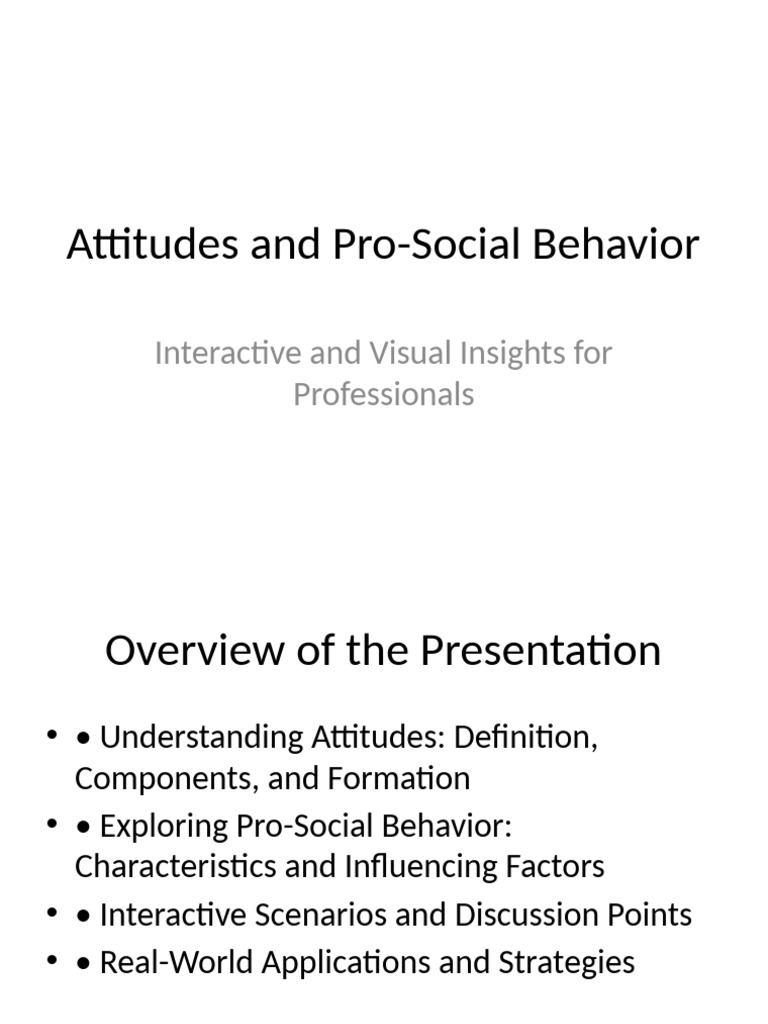 Attitudes ProSocial Behavior Presentation | PDF
