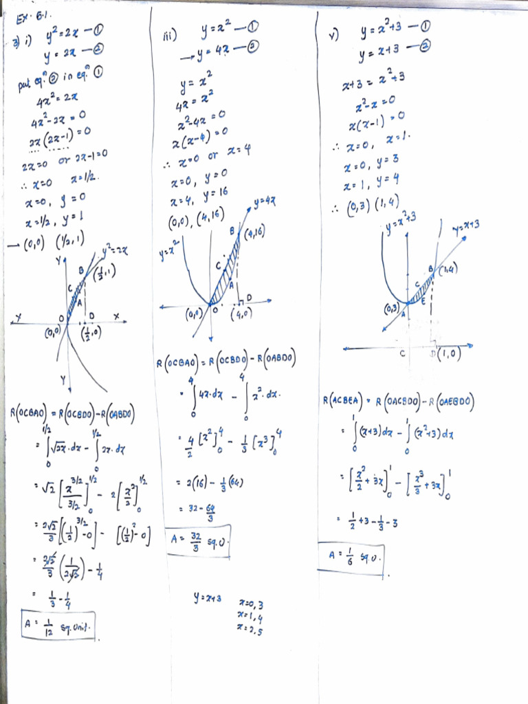 Exercise 5.1 (2) Application of Definite Integration | PDF