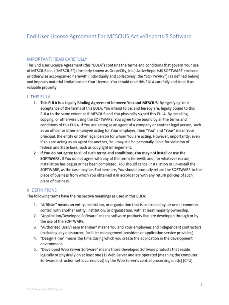 Eula 20231101b-ARJS-EULA | PDF | Software | Source Code