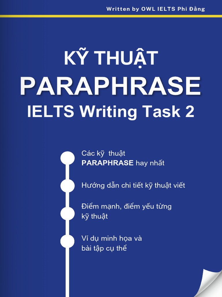 Kỹ Thuật Paraphrase Hiệu Quả Trong Ielts Writing Task 2 | PDF