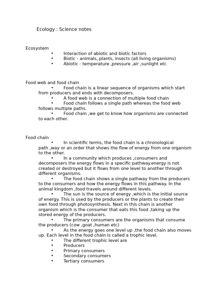 Ecology _ Science notes | PDF | Pollination | Flowers