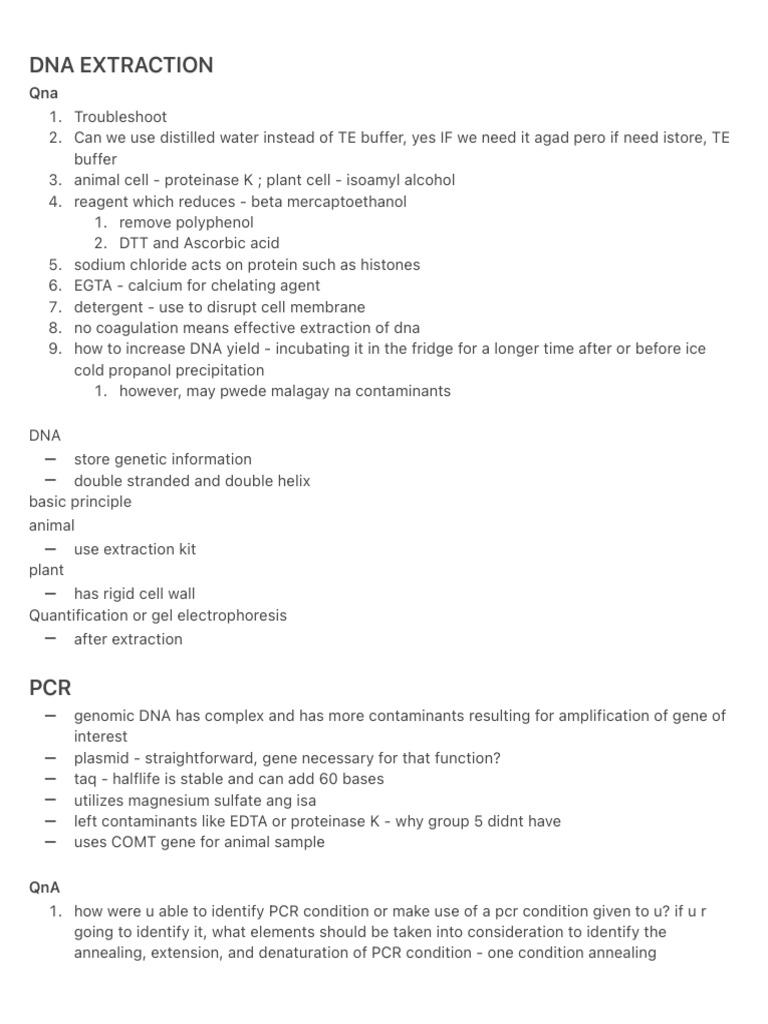 DNA-EXTRACTION | PDF | Polymerase Chain Reaction | Primer (Molecular ...