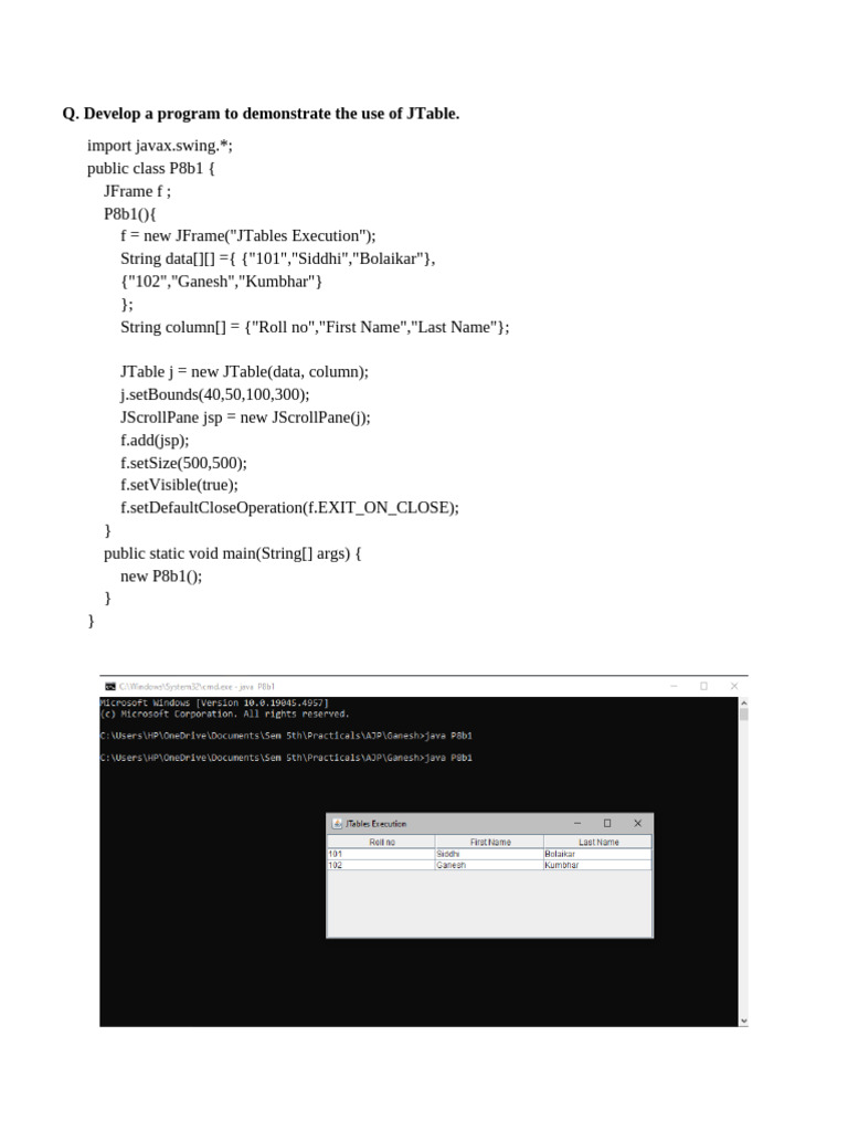 Practical No. 8 | PDF