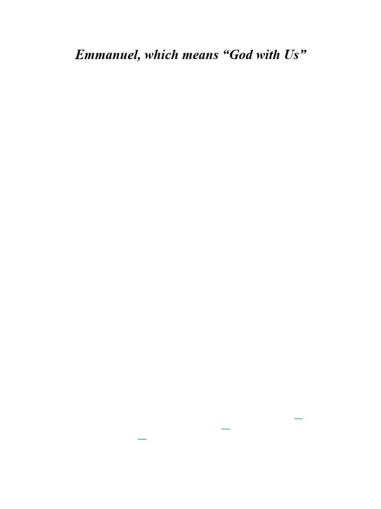 Emmanuel - FR Matthew The Poor | PDF | Jesus | God The Father