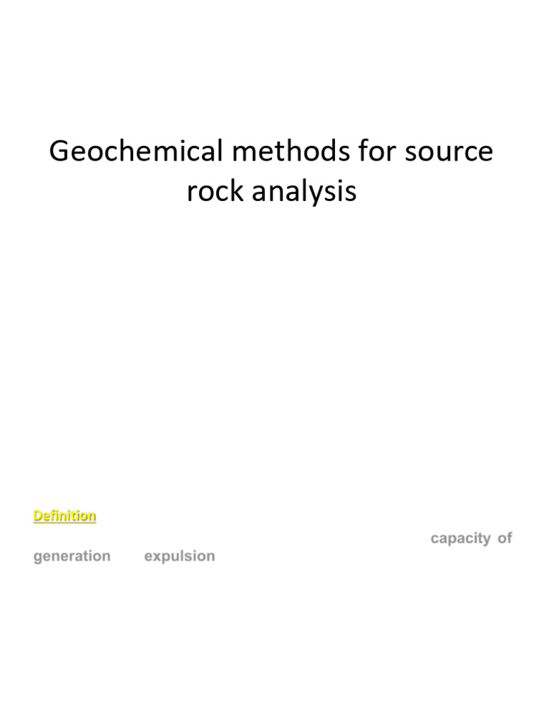 Geochemical Methods For Ource Rock Analysis | PDF | Petroleum | Rock ...