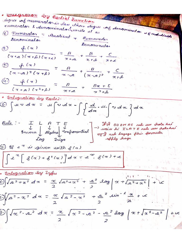 Integration Formulas | PDF