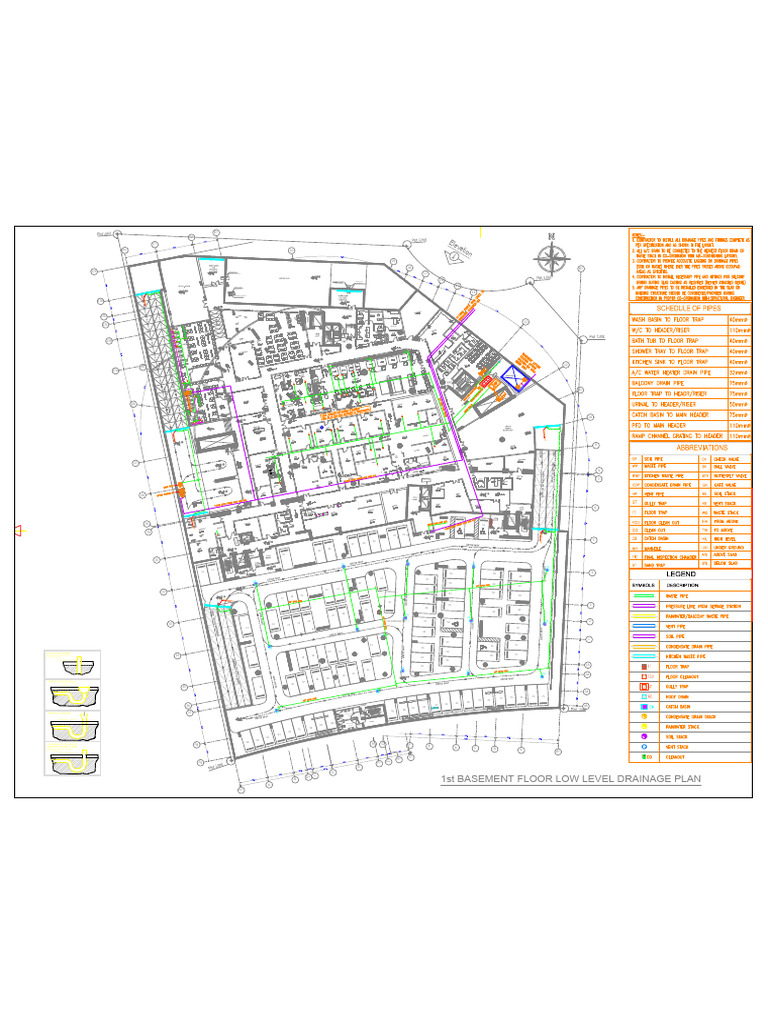 2-2nd & 1st Basement DRAINAGE- 102,103,104,105--Model | PDF