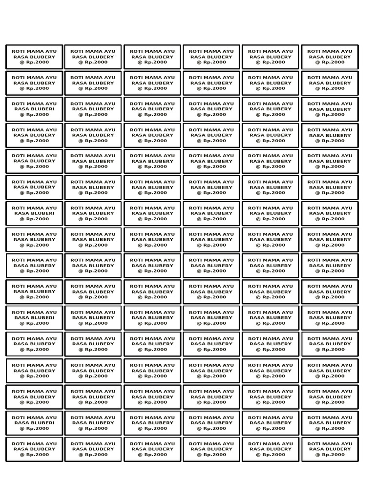 Stiker Blubery | PDF